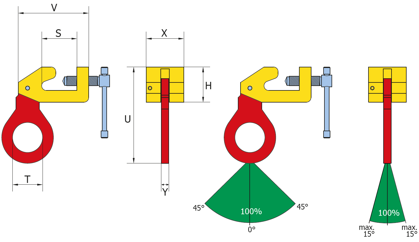 TBS | Multi-purpose screw clamp for HP-profiles | 1.500 - 3.000 kg ...